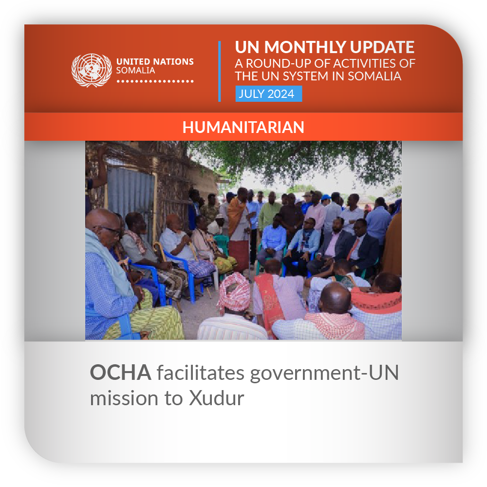 A round-up of activities of the UN system in Somalia in July 2024 | UNSOM